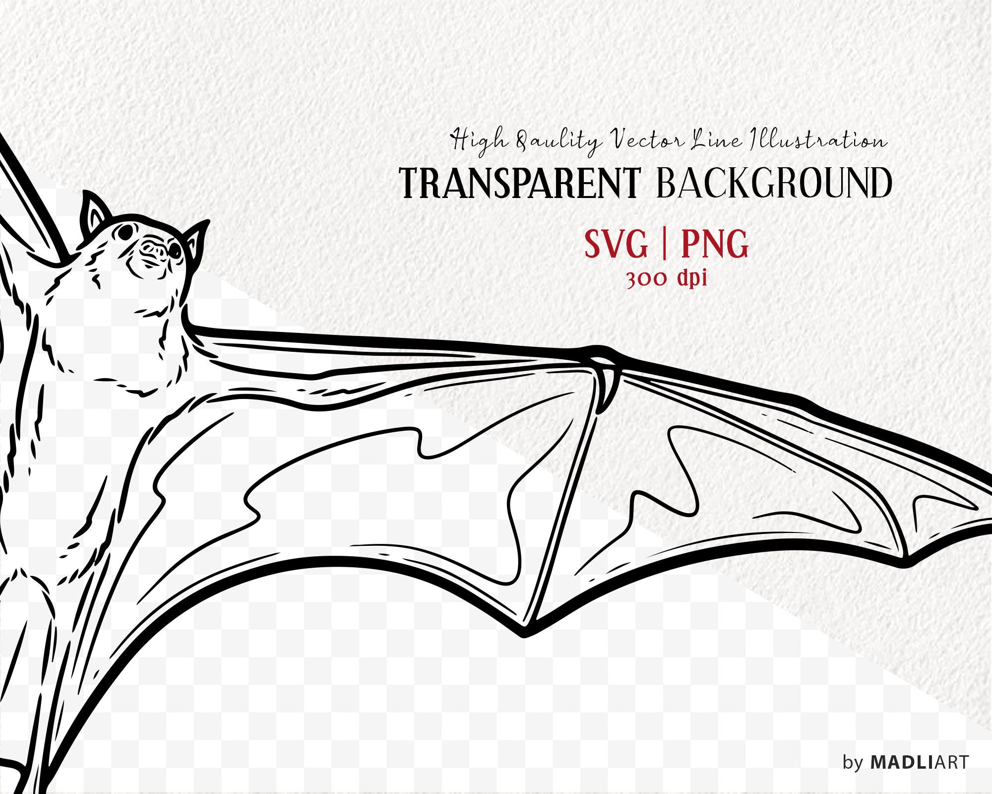 Flying Fox Bat SVG Clipart. Flying Bat Vector Art. Fruit Bat Line ...