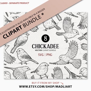 Chickadee SVG Clipart. Sparrow Vector Art. Flying Bird Outline Drawing ...