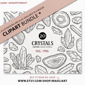 3 Geode Vector Clipart Set. Celestial Gemstone SVG Outline. Spiritual ...