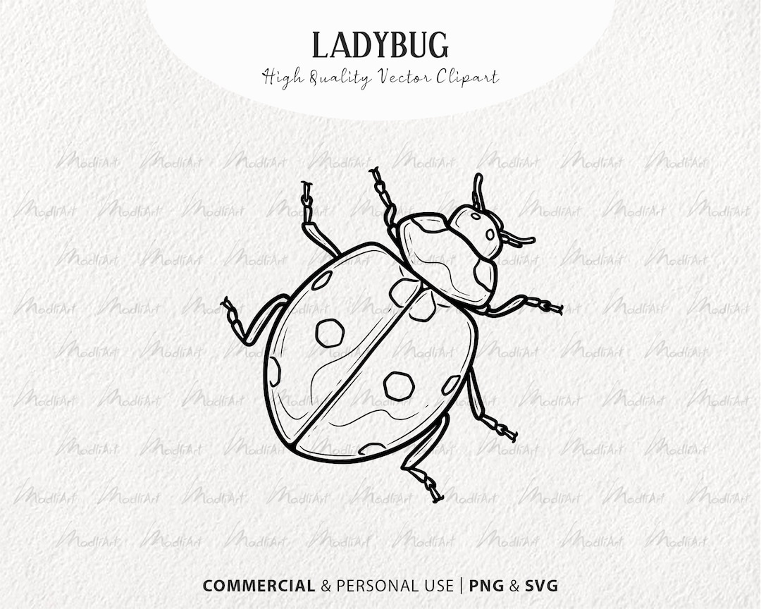 Ladybug SVG Clipart. Lady Bug Vector Outline Stamp. Cute Love Bug ...