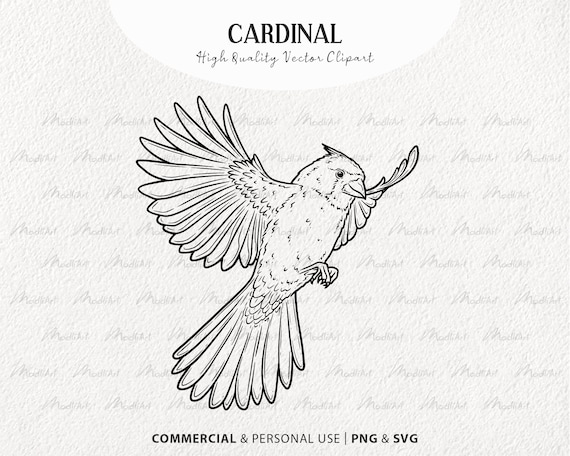 Cardinal Wings Silhouette