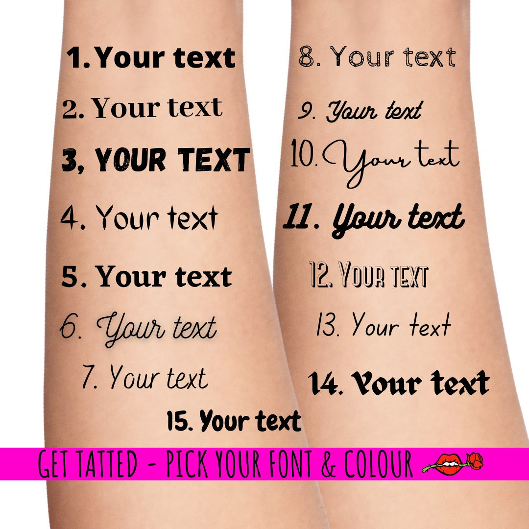 Custom Temporary Tattoos Favours Bachelorette Party Temporary - Etsy UK