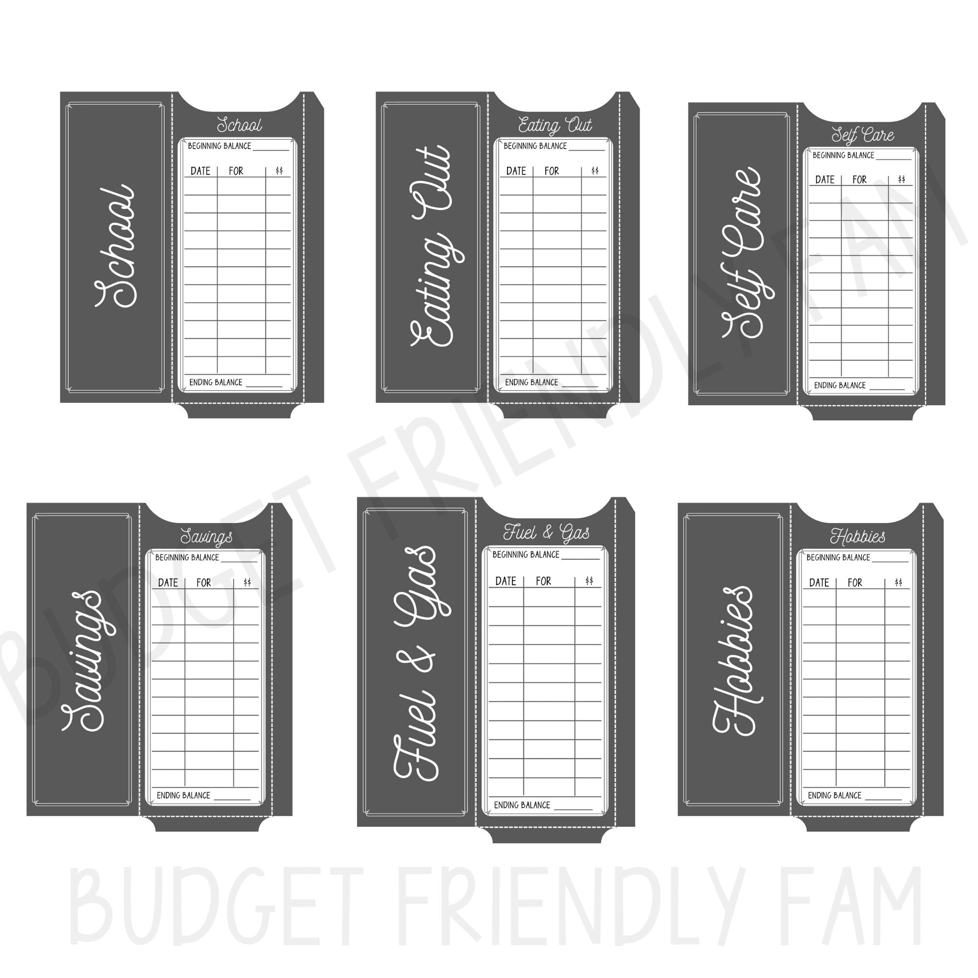 Cash Envelope Template, Cash Envelope System Insert, Printable Cash ...