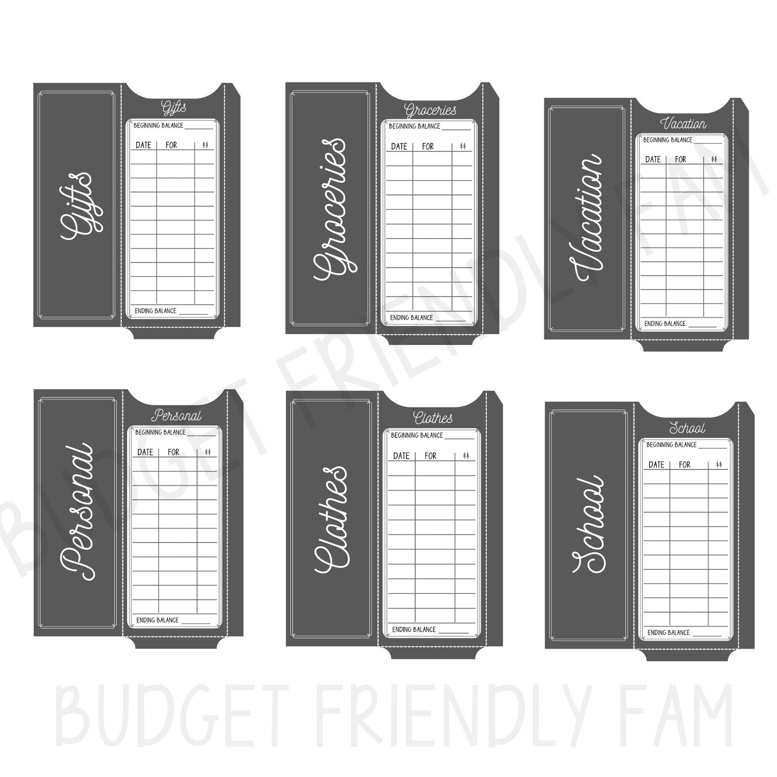 Cash Envelope Template, Cash Envelope System Insert, Printable Cash ...