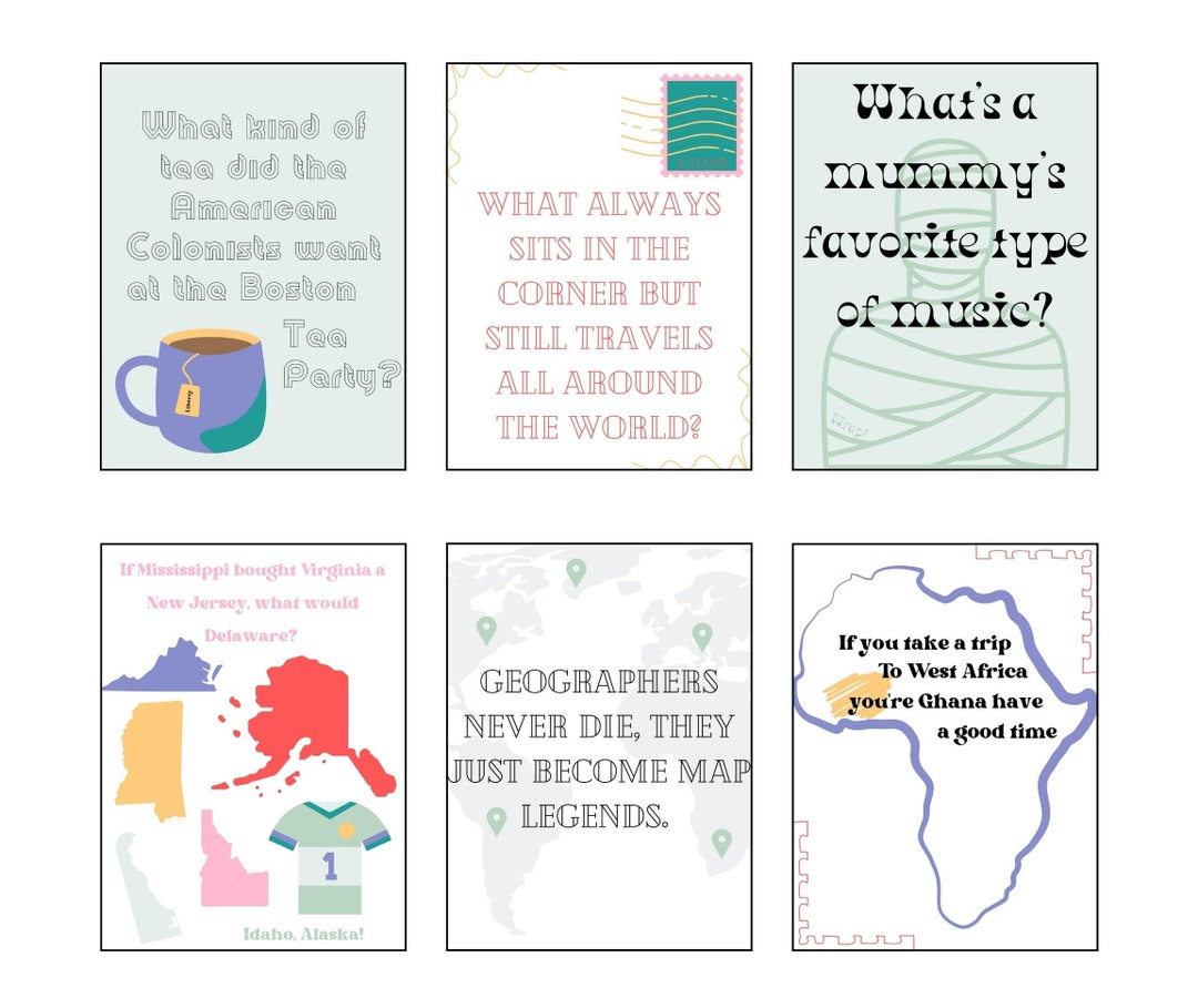 Geography: Primary Pun Posters - Etsy