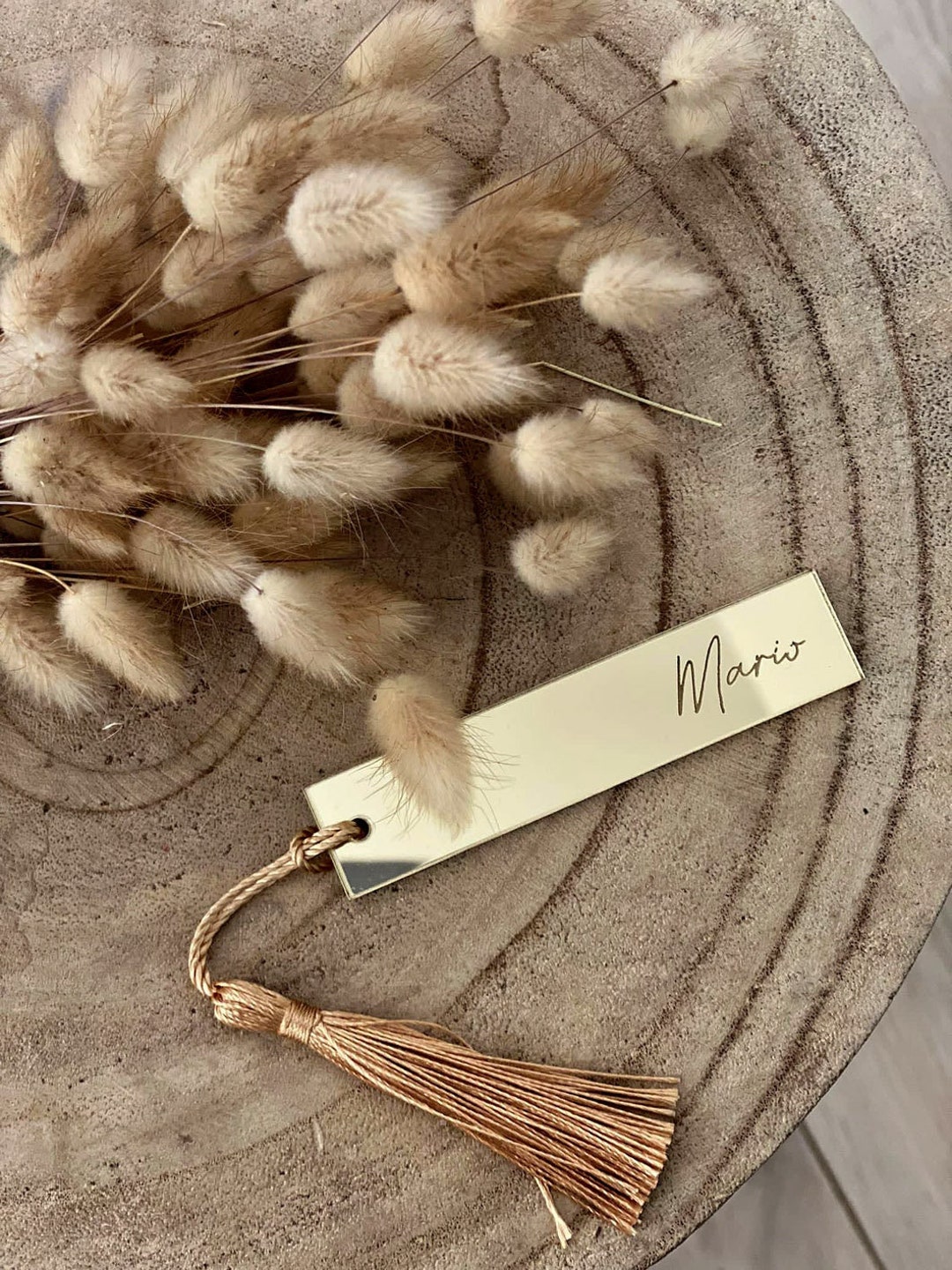 Wedding Placeholder in Gold Rectangular Mirrored Plexiglass - Etsy