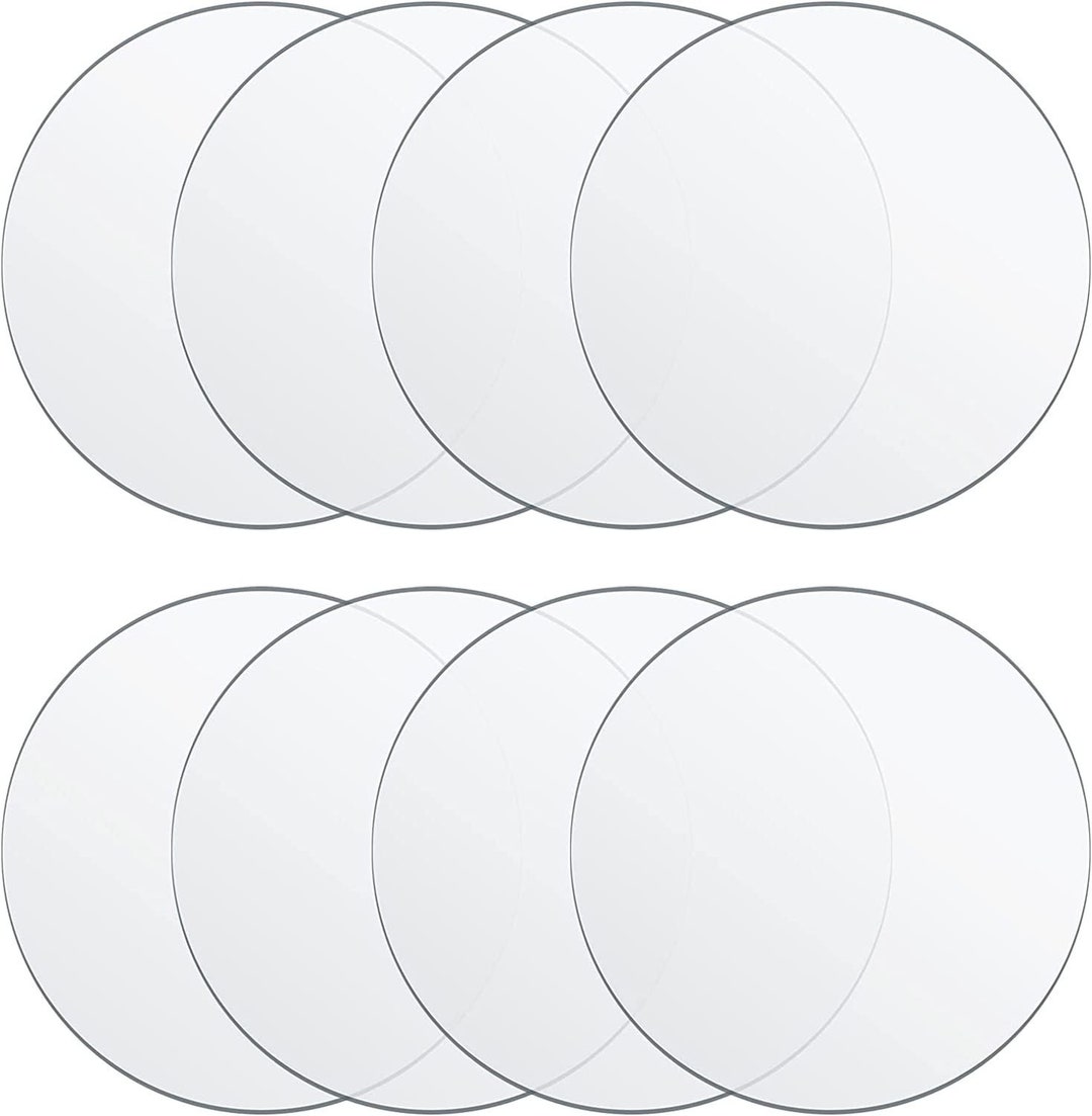10 Transparent Neutral Plexiglass Circles for DIY Placeholders Wedding ...