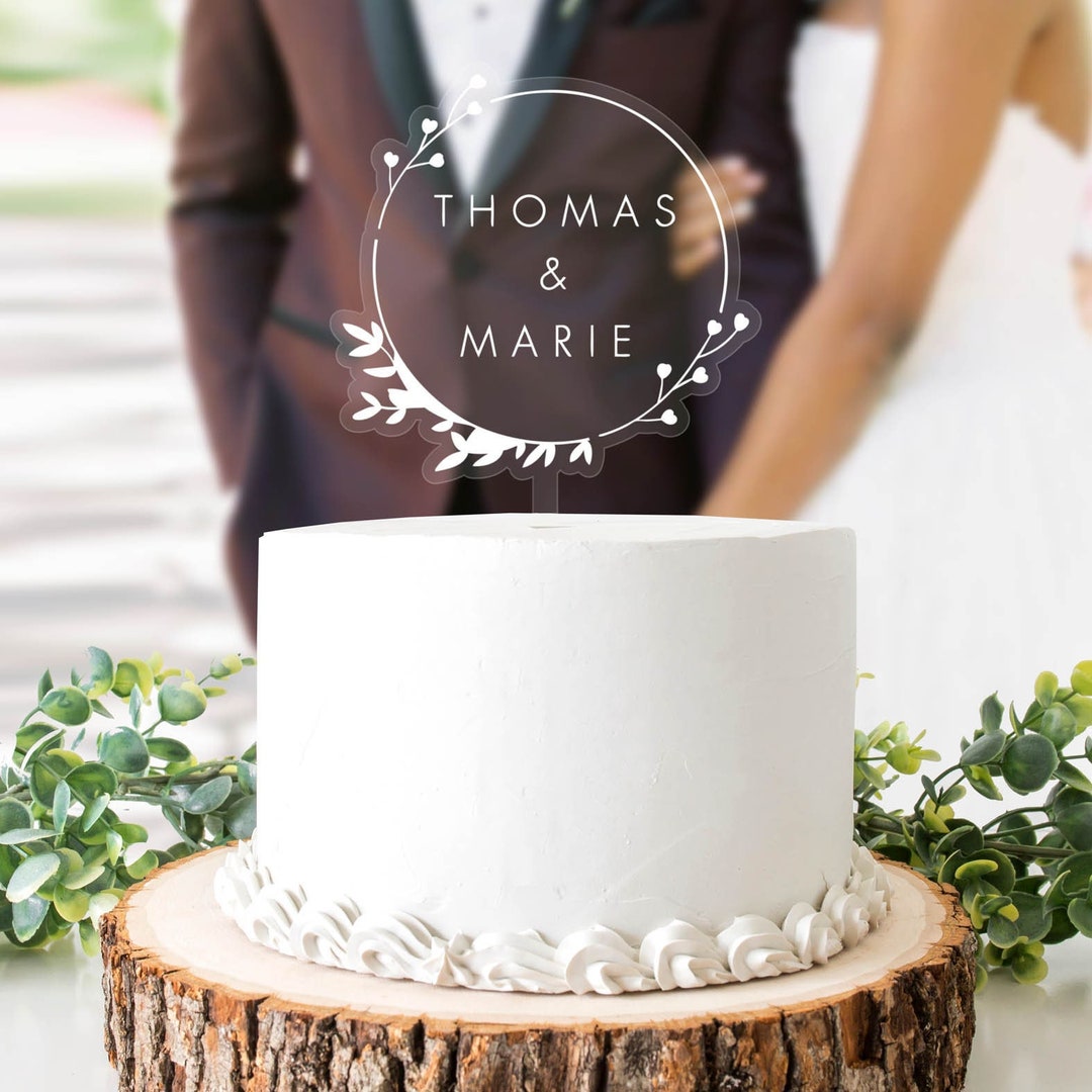 Cake Topper in Transparent Plexiglass - Wedding - Etsy