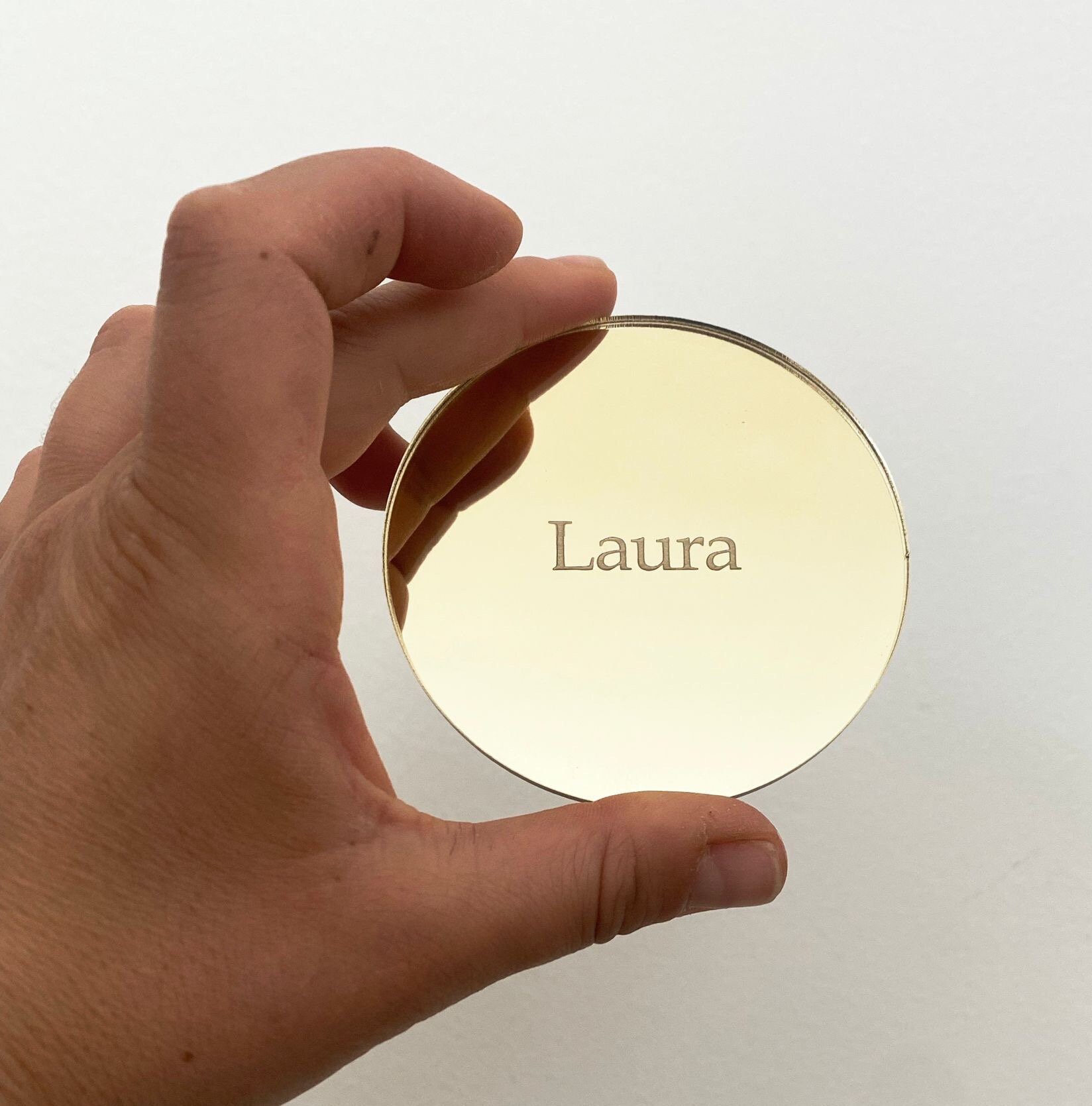 Elegant Place Cards in Plexiglass for Wedding / Gold Mirrored - Etsy