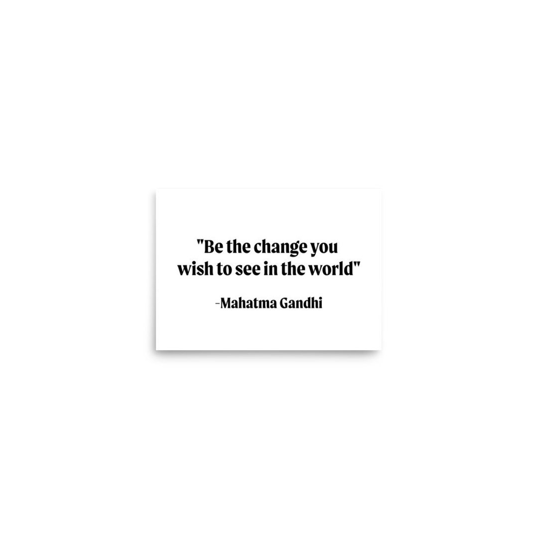 Be the Change Tiny Reminders Poster - Etsy