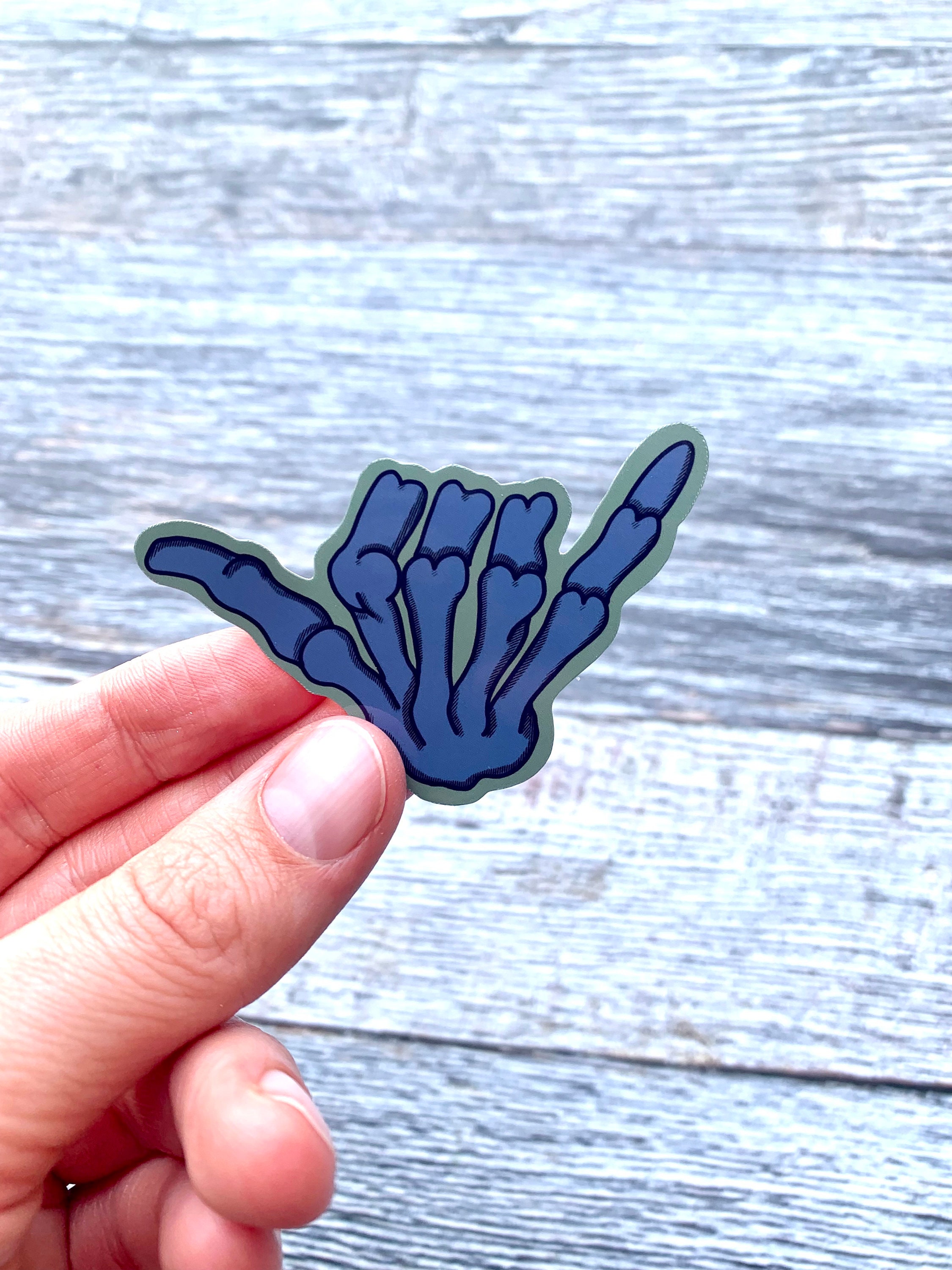 Skeleton Shaka Sticker Waterproof Skeleton Shaka Decal - Etsy