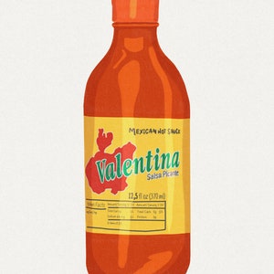Valentina Hot Sauce Sticker: Waterproof Mexican Food Decal - Etsy