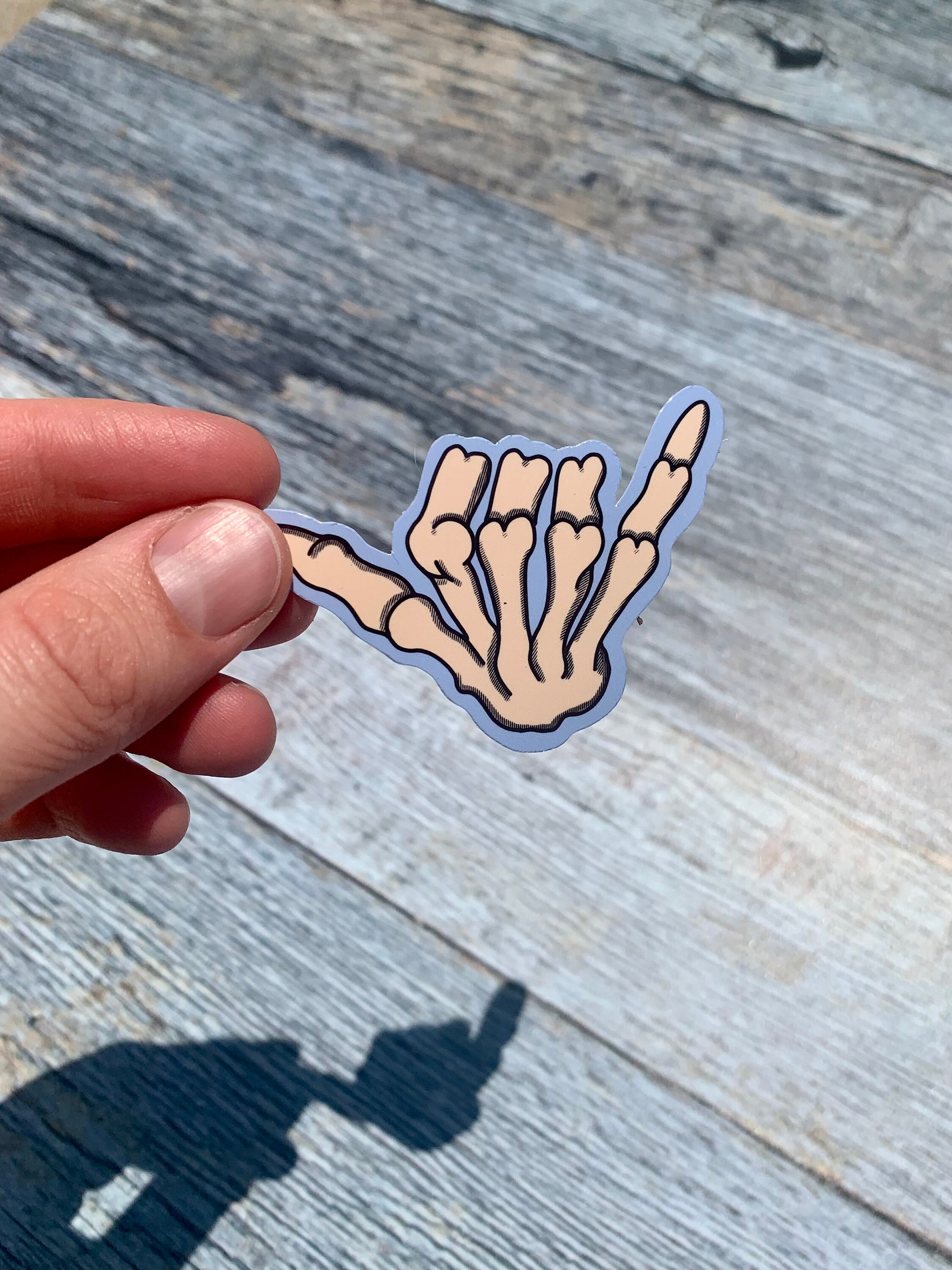 Skeleton Shaka Sticker Waterproof Skeleton Shaka Decal - Etsy