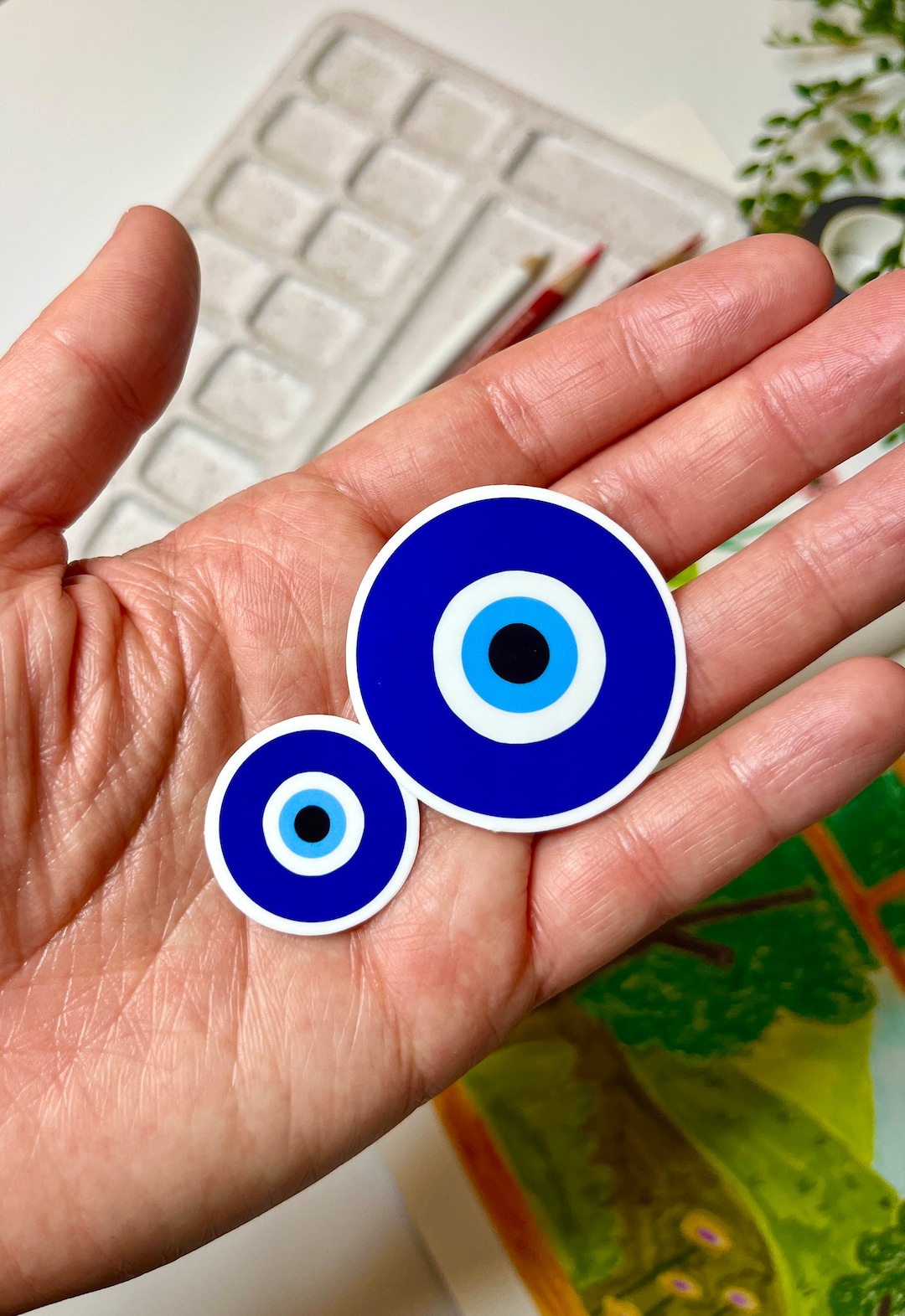 Evil Eye Sticker Waterproof | Laptop Sticker | Phone Sticker | Water ...