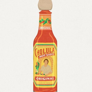 Cholula Hot Sauce Art Print: Mexican Foodie Kitchen Decor - Etsy