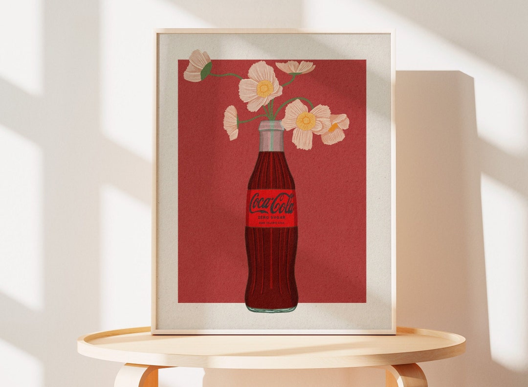 Coke Zero Art Print Botanical Coke Zero Artwork Quirky - Etsy