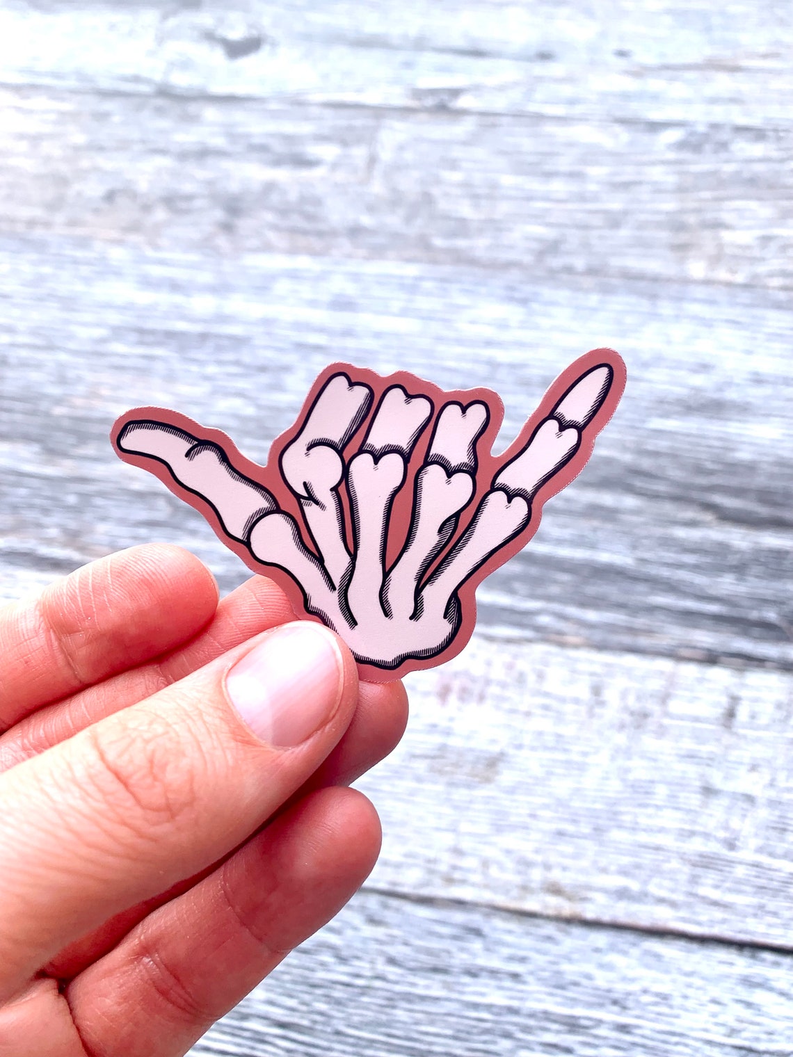 Skeleton Shaka Sticker Waterproof Skeleton Shaka Decal - Etsy