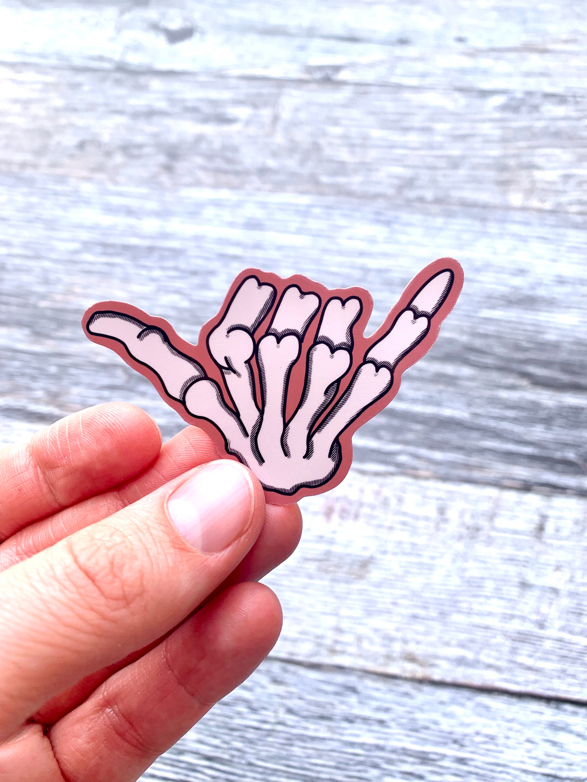 Skeleton Shaka Sticker Waterproof Skeleton Shaka Decal - Etsy