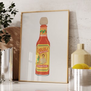 Cholula Hot Sauce Art Print: Mexican Foodie Kitchen Decor - Etsy