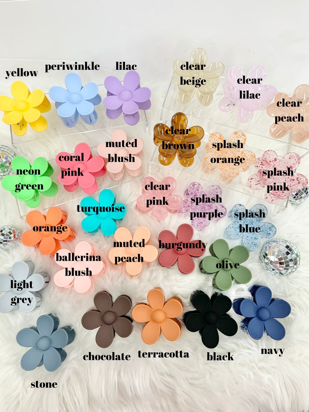 Daisy Hair Claw/ Jumbo Daisy Hair Clip/ Flower Hair Clip/ Hair Claw ...