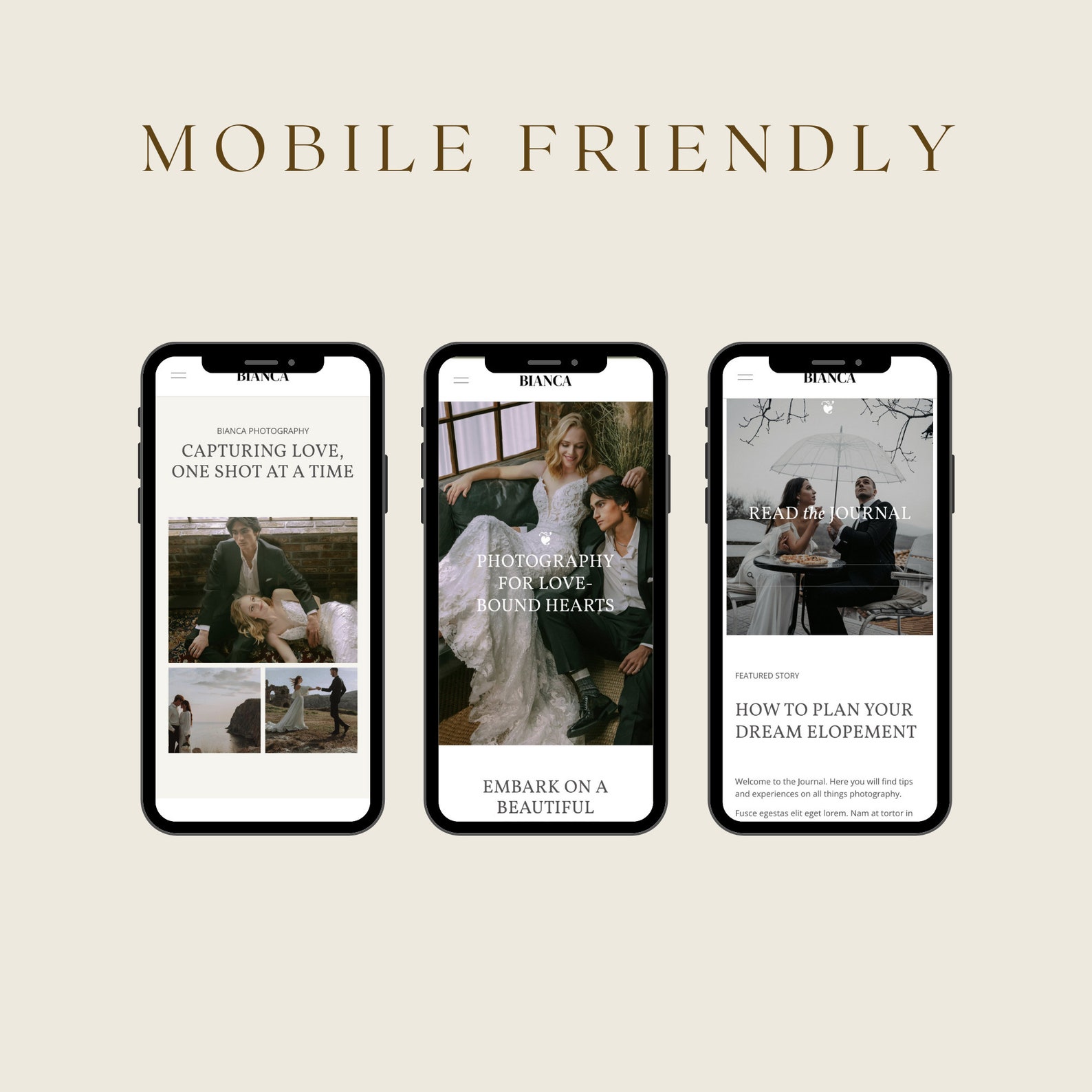 Squarespace Website Template for Photographer, Bianca Template ...
