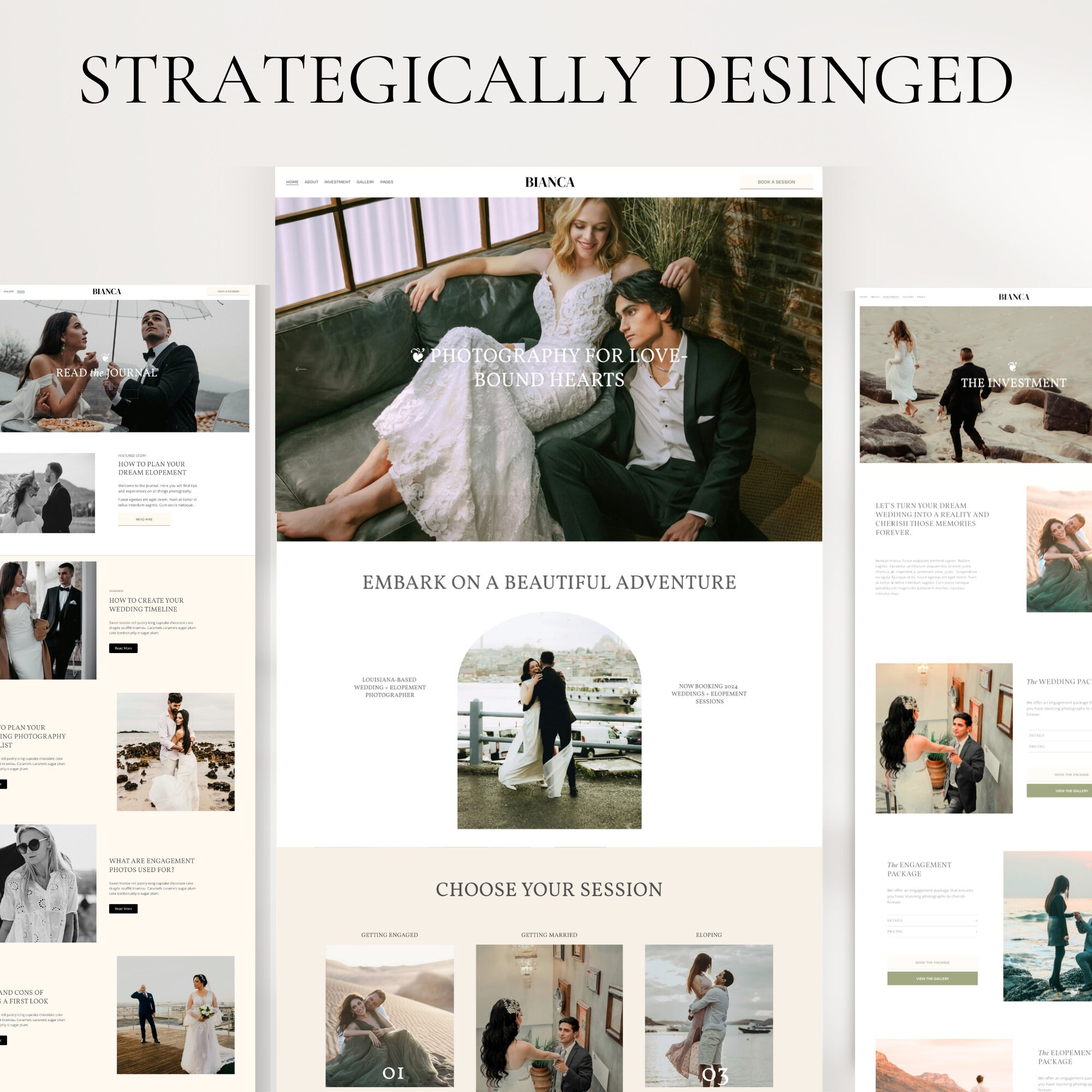 Squarespace Website Template for Photographer, Bianca Template ...