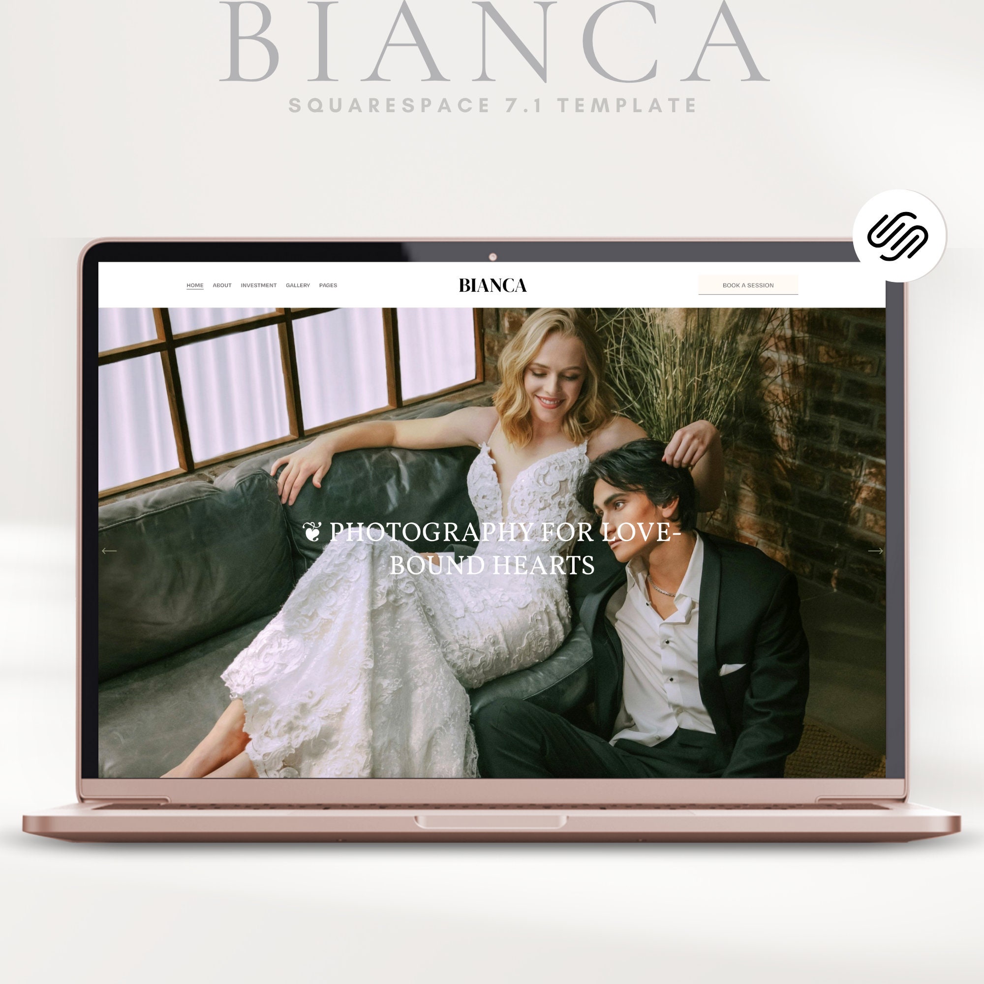 Squarespace Website Template for Photographer, Bianca Template ...