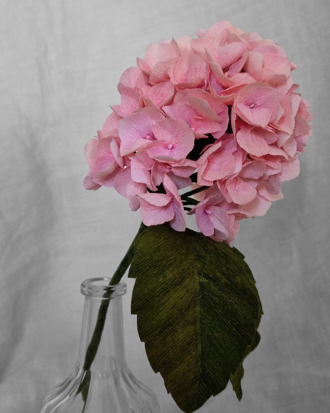 Handmade Crepe Paper Pink Hydrangea Flower - Etsy