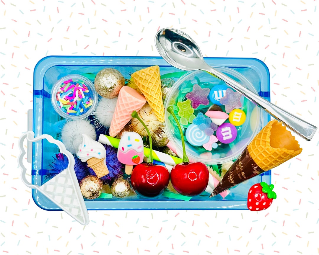 Ice Cream Playdough Kit, Sensory Kit, Sensory Bin, Playdoh Kit, Play ...