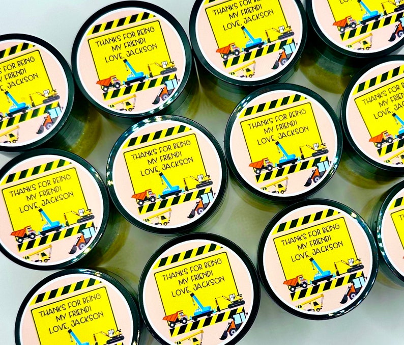 Custom Party Favor Stickers, Custom Playdough Jar Labels, Custom Labels ...