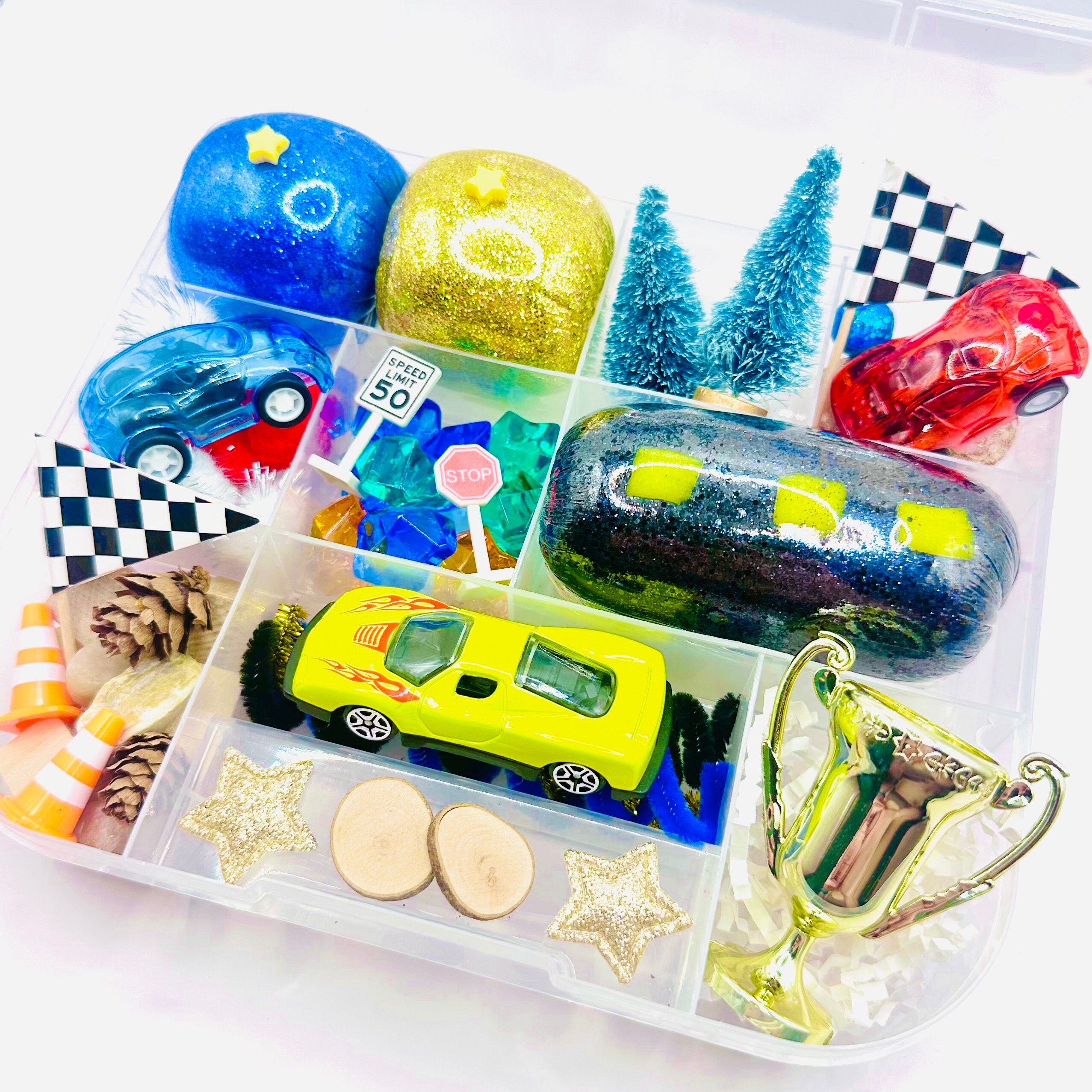 Race Car Playdough Kit Car Playdough Kit Sensory Kit - Etsy
