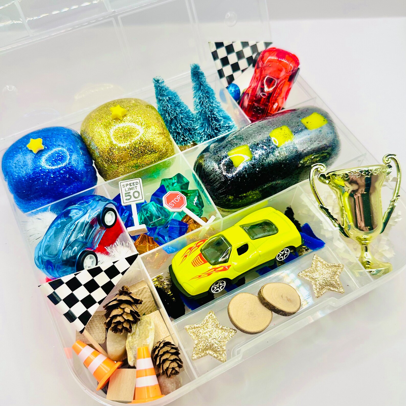 Race Car Playdough Kit Car Playdough Kit Sensory Kit - Etsy