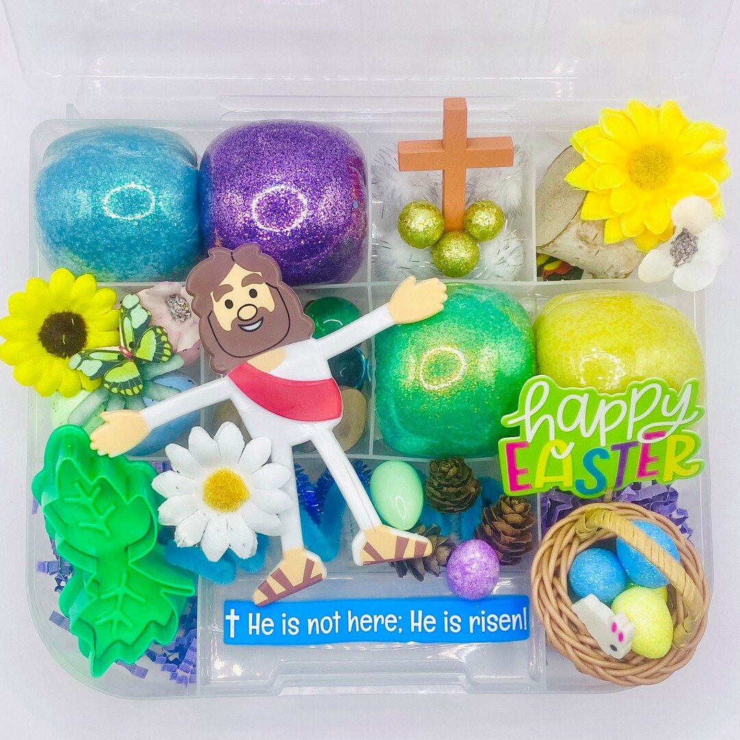 Easter Playdough Kit, Jesus Playdough Kit, Resurrection Sensory Kit, He ...