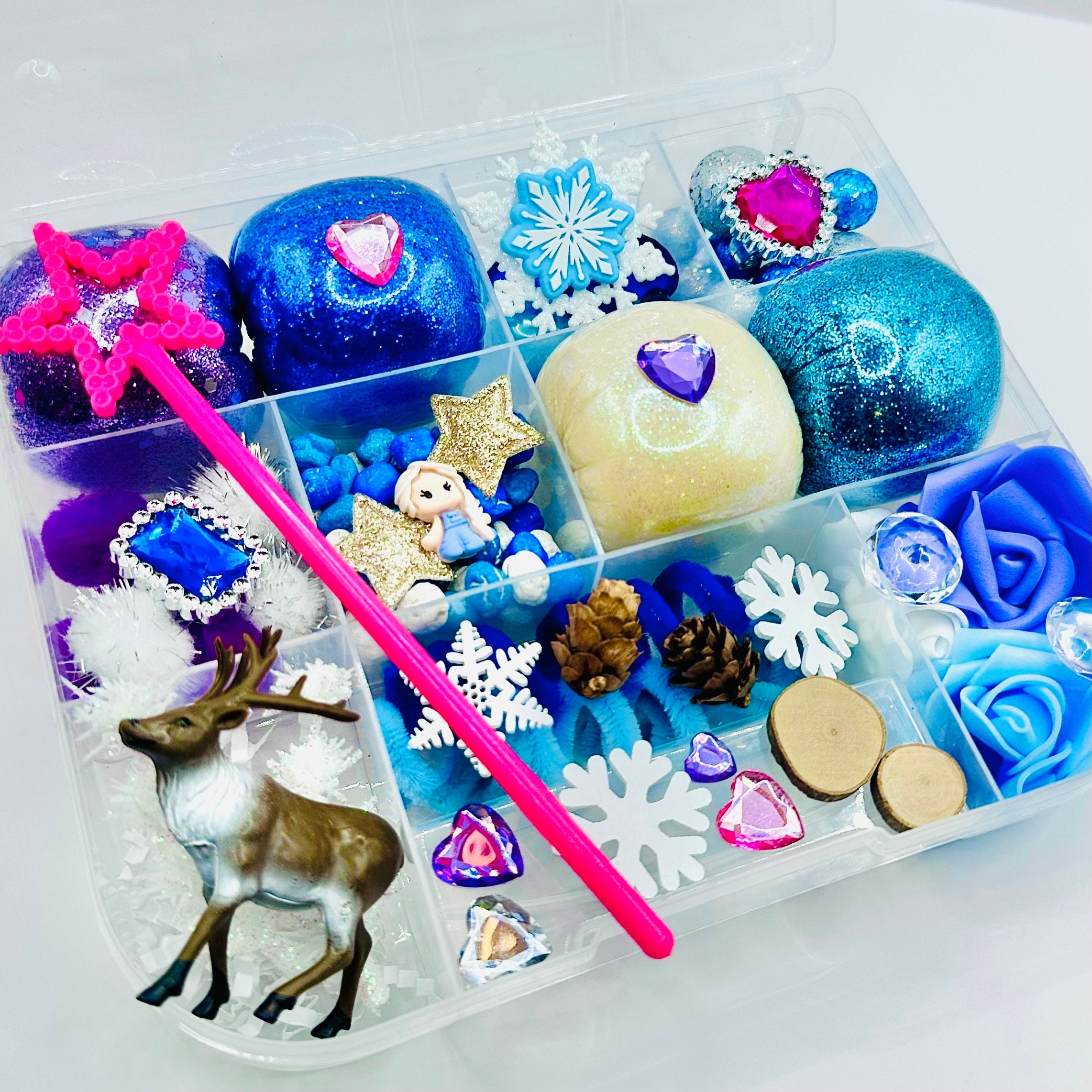 Ice Princess Playdough Kit, Snow Queen Playdough Kit, Sensory Kit ...