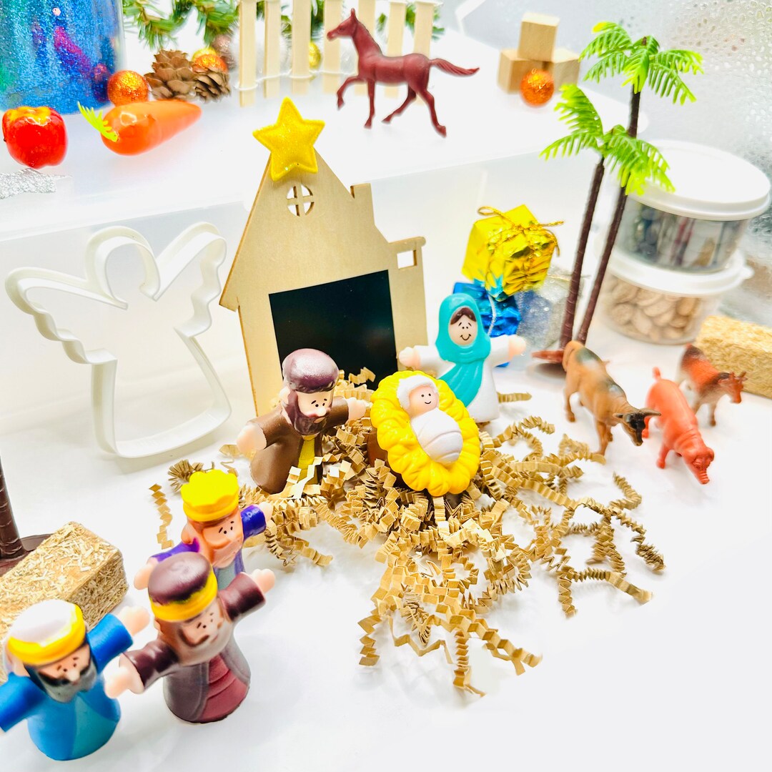 Nativity Playdough Kit, Nativity Scene Playdough Kit, Manger Playdough ...