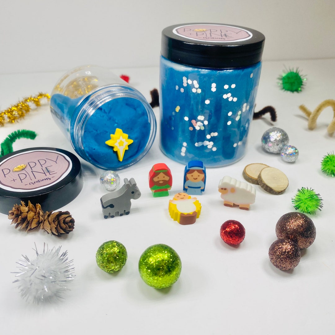Nativity Playdough Jars, Christmas Playdough Kit, Christmas Playdoh Kit ...