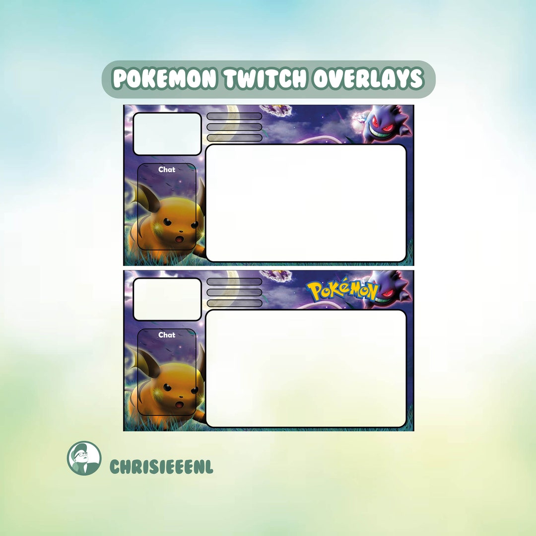 Pokemon Stream Overlays Instant Download - Etsy