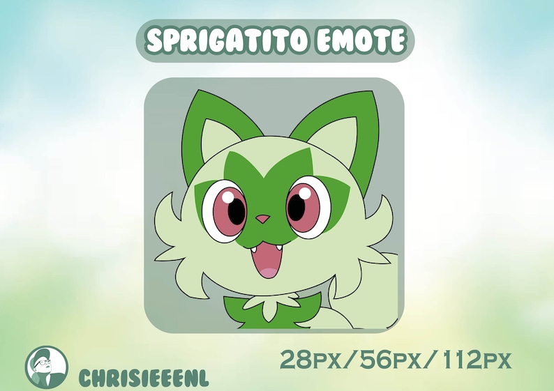 Sprigatito Emote Instant Download - Etsy