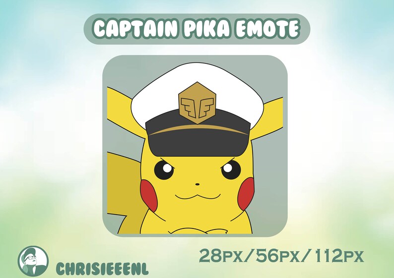 Captain Pika ~ Emote ~ Instant Download! - Etsy