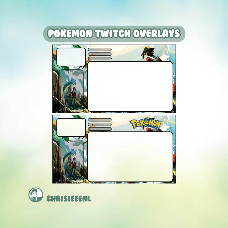 Pokemon Stream Overlays Instant Download - Etsy