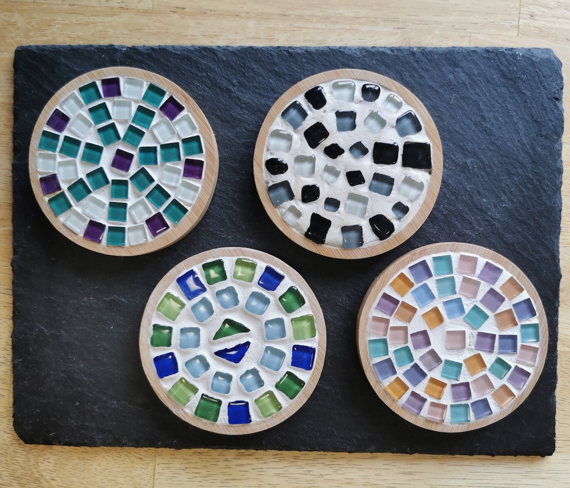 Mosaic Tile Make Your Own Circle Coaster DIY Craft Kit Circle - Etsy UK