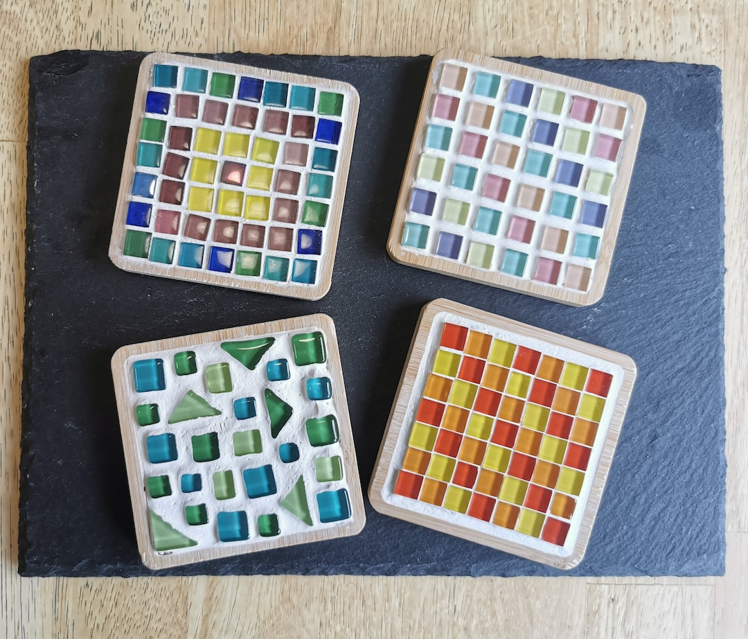 Mosaic Tile Make Your Own Square Coaster DIY Craft Kit, Single Pack ...