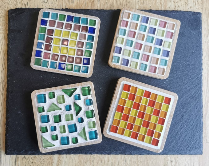 Mosaic Tile Make Your Own Square Coaster DIY Craft Kit, Single Pack ...