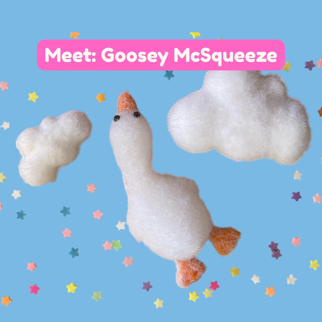 Handmade Silly Goose Squishy Toy, Taba Squishy, Quiet Fun Pinch Toy ...