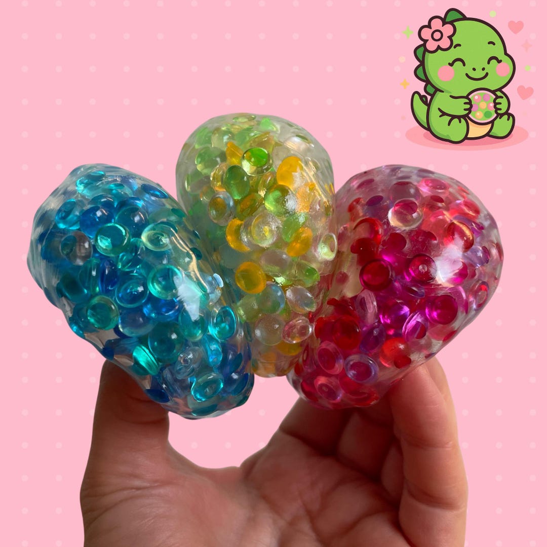 Vacuum Marble Sensory Fidget Ball, Crunchy Flat Beads for ASMR ...