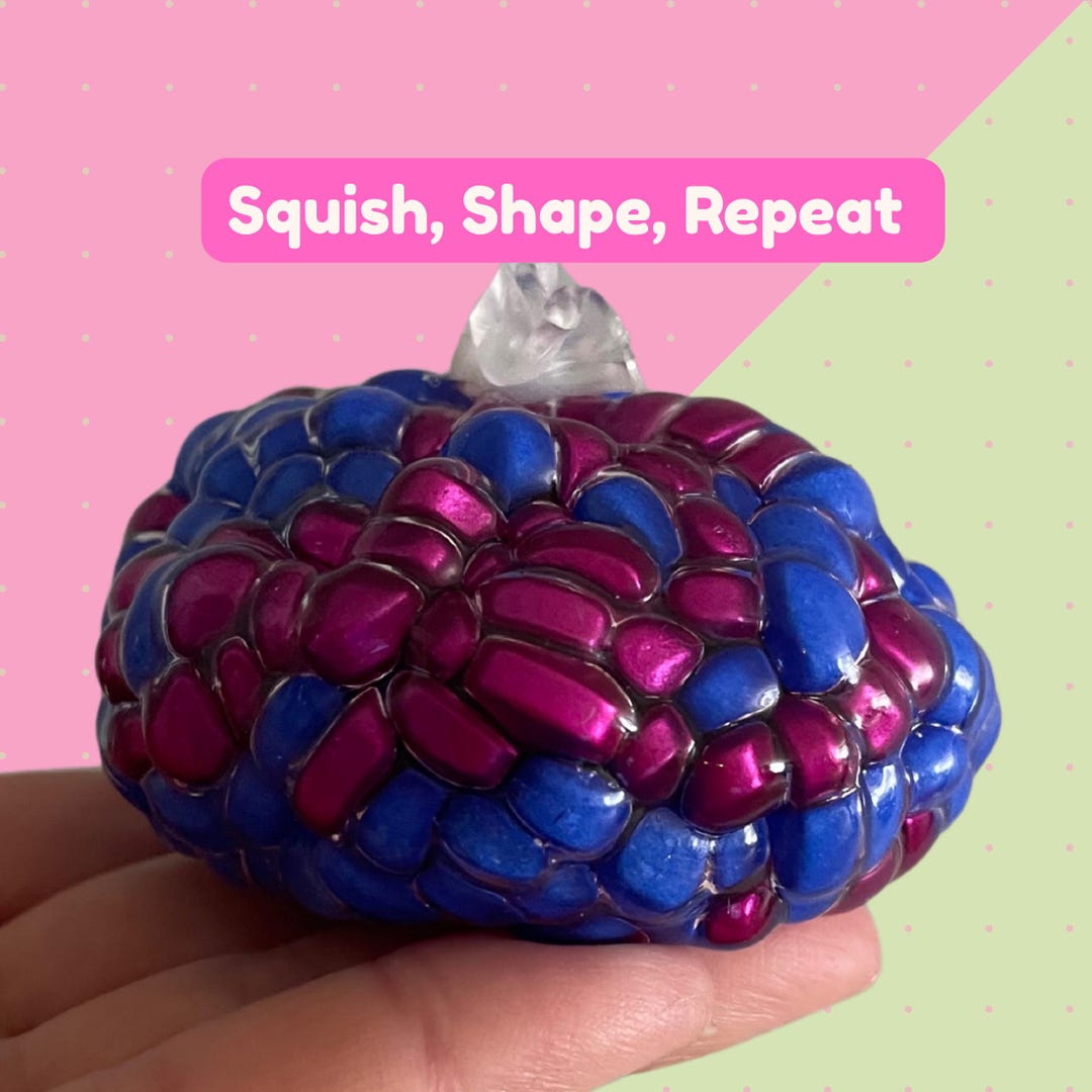 Vacuum Clear Sensory Fidget Ball, Crunchy Beads for ASMR, Fun Stress ...