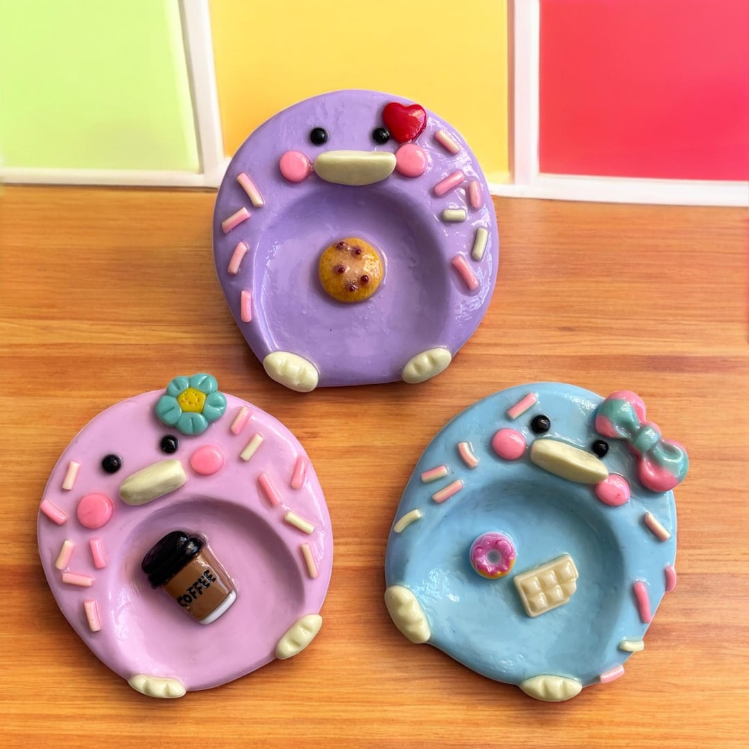 Kawaii Clay Worry Stone Keychain, Handmade Polymer Pebble Quiet Fidget, Cute Pocket Hug Keepsake ...