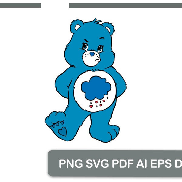 Grumpy bear in svg png - Etsy Österreich