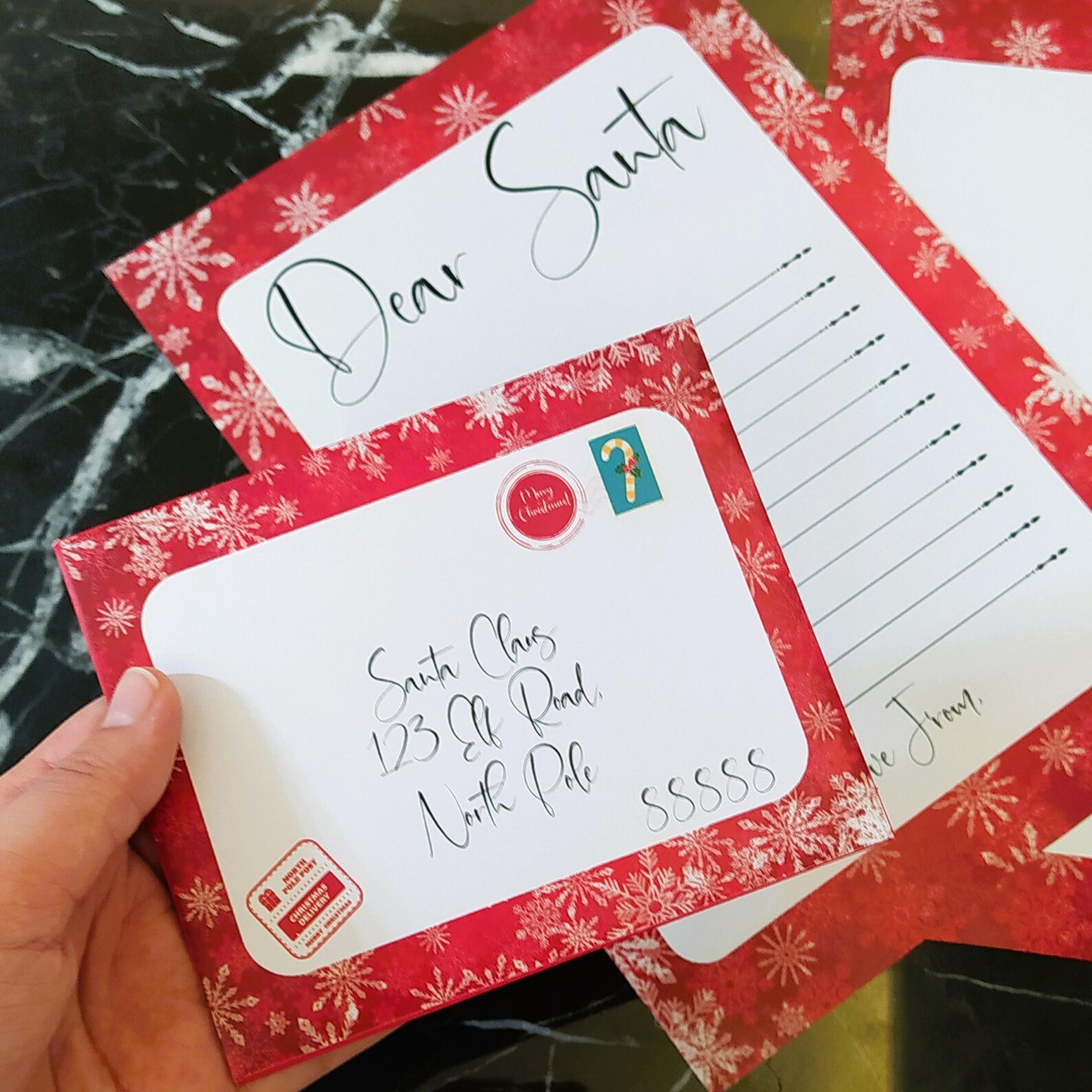 Santa Letter Envelope, Official Letter to Santa With Matching Envelope ...