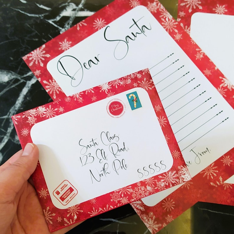Santa Letter Envelope, Official Letter to Santa With Matching Envelope ...